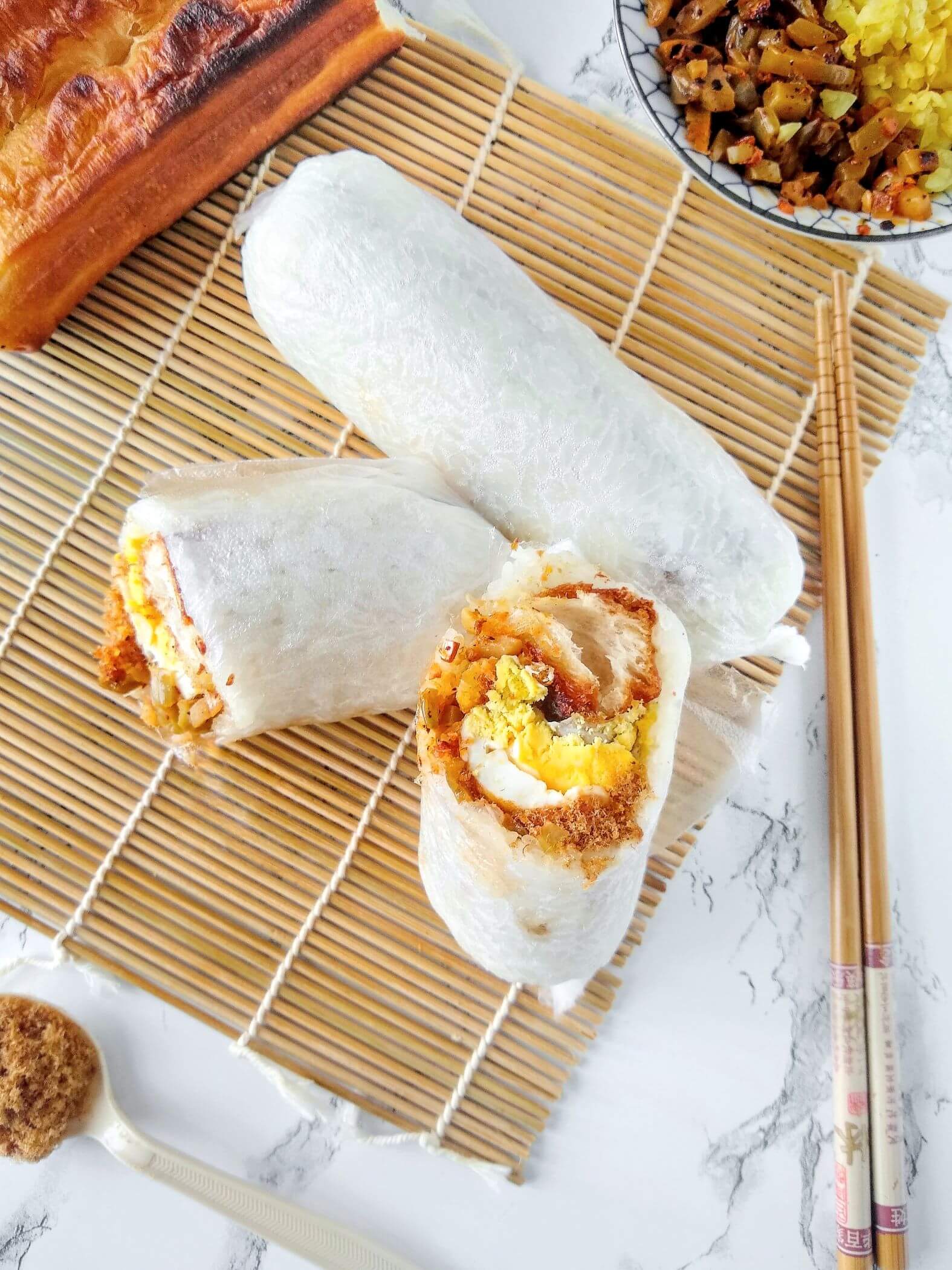 Fan Tuan, Taiwanese Sticky Rice Rolls (飯糰) - Assorted Eats