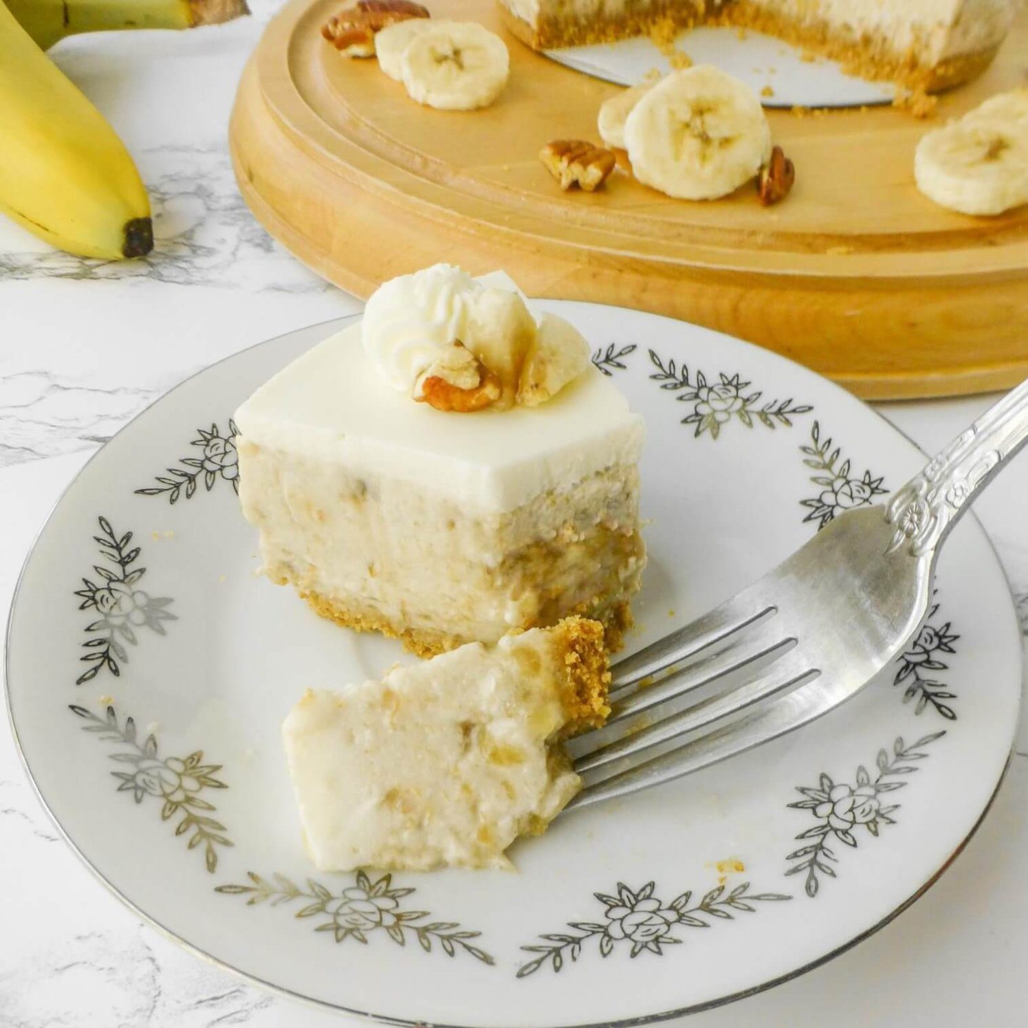 No-Bake Ripe Banana Cheesecake (Japanese-Style) - Assorted Eats