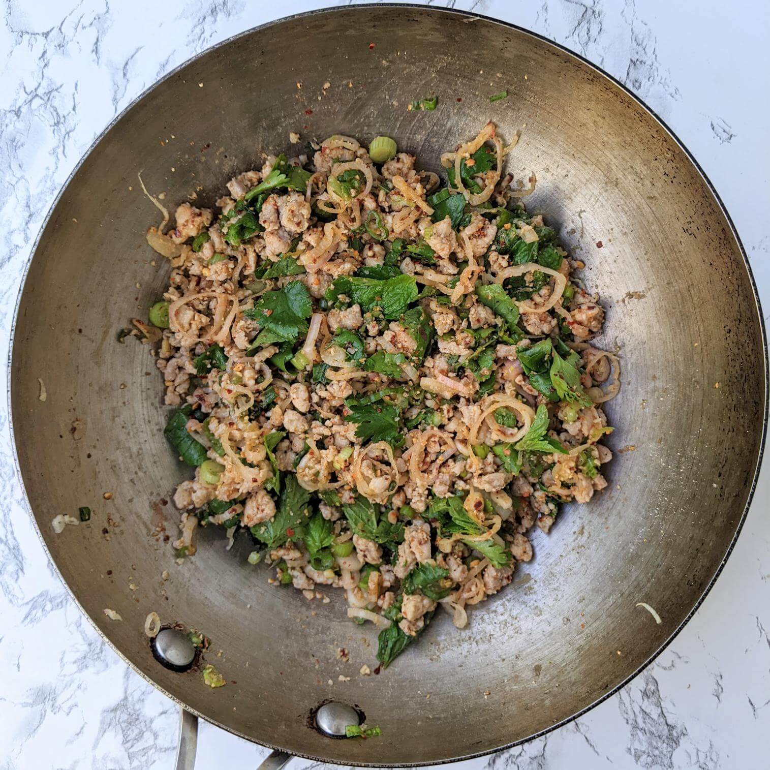 Easy Laab Gai, Thai Chicken Larb Salad - Assorted Eats